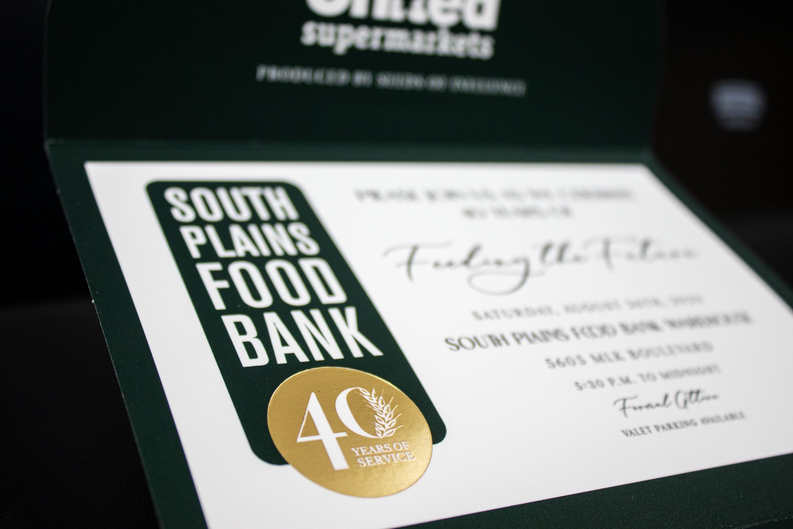 South Plains Food Bank Invitation - Slate Group