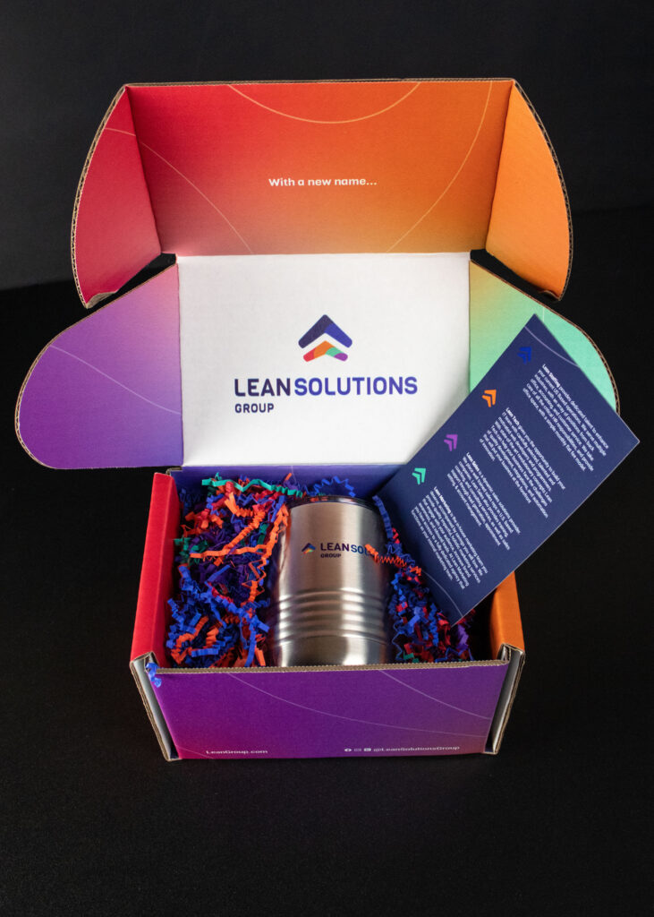 Lean Solutions Group Rebranding Box - Slate Group